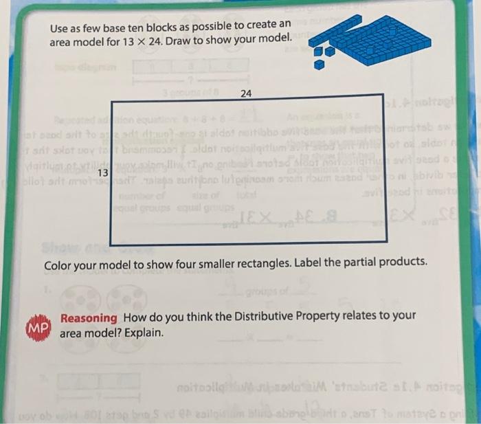 Solved Use as few base ten blocks as possible to create an | Chegg.com