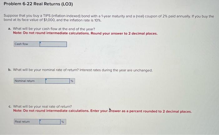 Solved Suppose that you buy a TIPS bond with a 1-year | Chegg.com