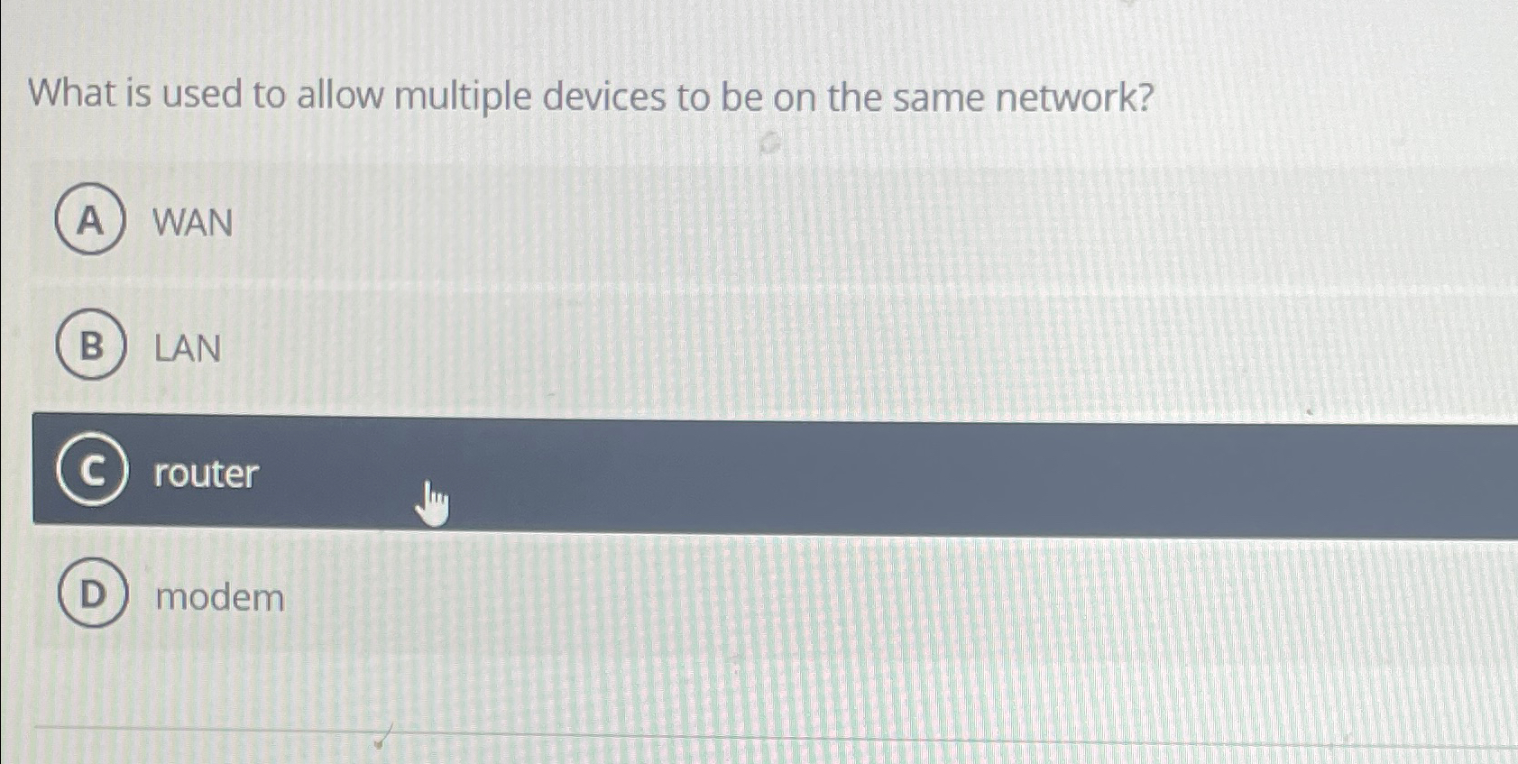 Solved What is used to allow multiple devices to be on the | Chegg.com