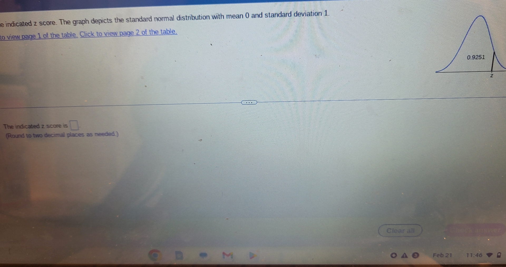 Solved e indicated z ﻿score. The graph depicts the standard | Chegg.com