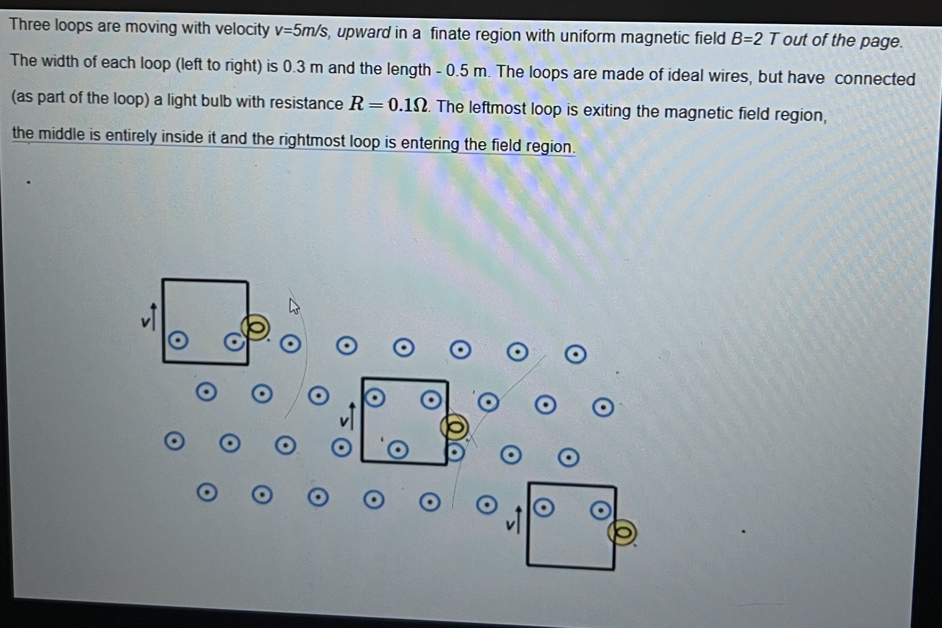 Solved Three loops are moving with velocity \( | Chegg.com