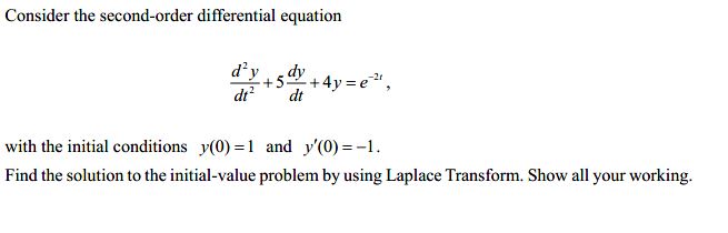 Solved Consider the second-order differential | Chegg.com