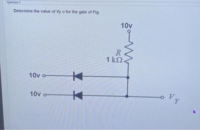 Solved Determine the value of Vy o for the gate of Fig. | Chegg.com