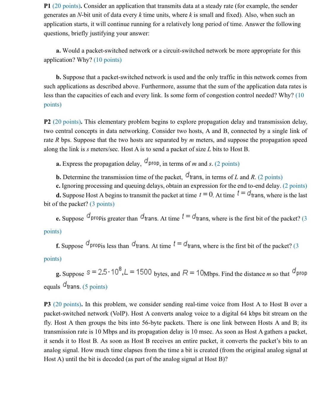 Solved P1 (20 ﻿points). ﻿Consider an application that | Chegg.com