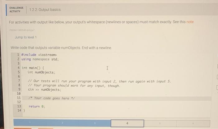 Solved CHALLENGE ACTIVITY 122 Output Basics For Activities Chegg