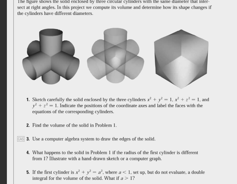Solved The figure shows the solid enclosed by three circular | Chegg.com
