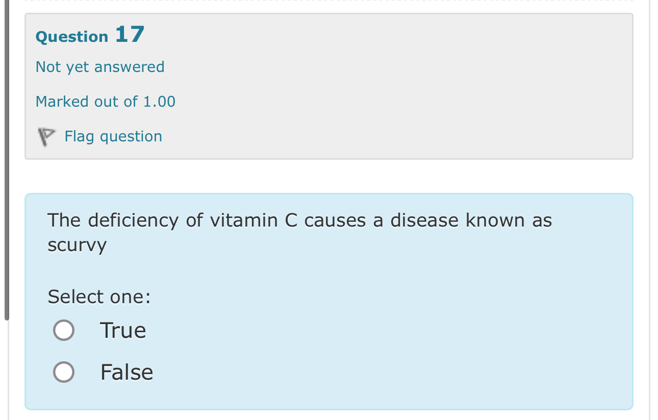 Solved Question 17Not yet answeredMarked out of 1.00Flag | Chegg.com