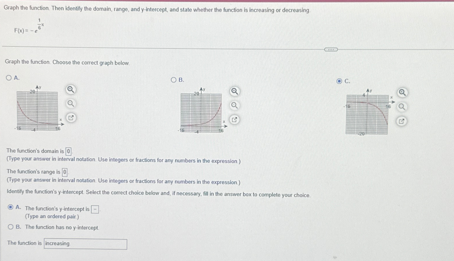 Solved Graph the function. Then identify the domain, range, | Chegg.com