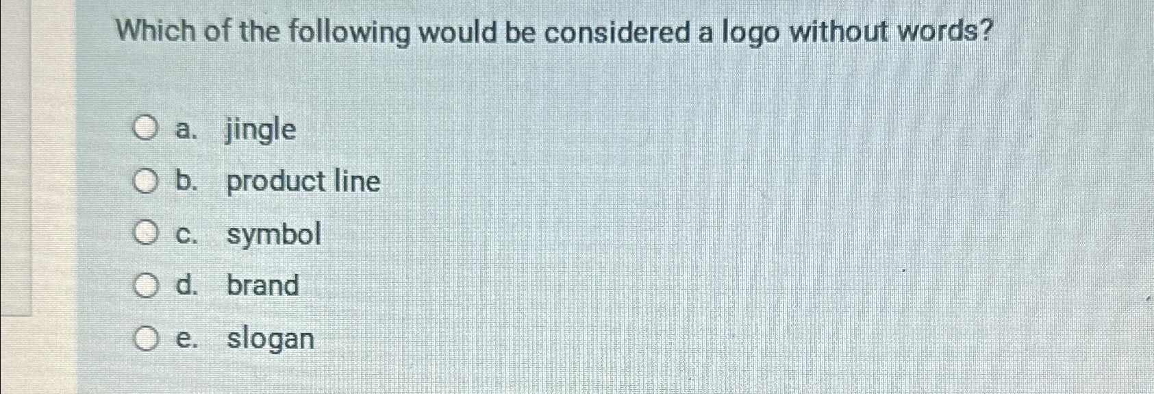 Solved Which of the following would be considered a logo | Chegg.com