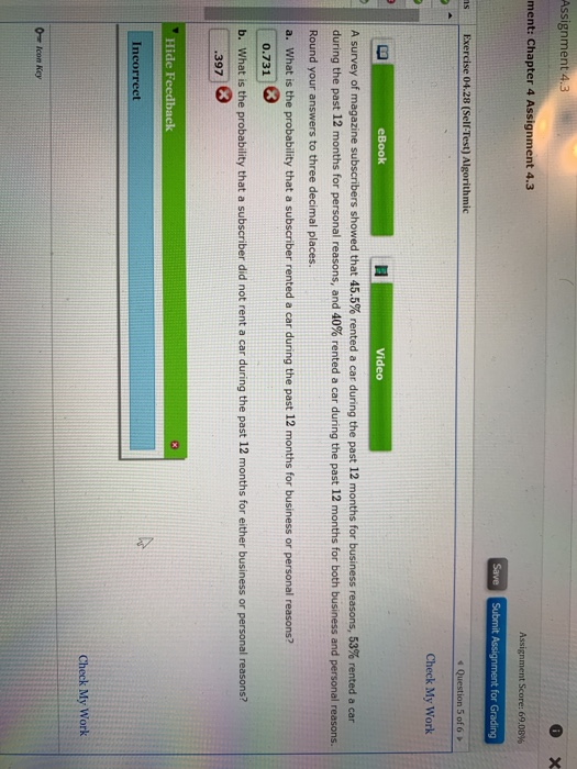 Solved Assignment 4.3 X ment: Chapter 4 Assignment 4.3 | Chegg.com
