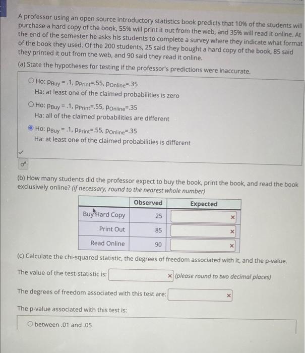 Solved A professor using an open source introductory | Chegg.com