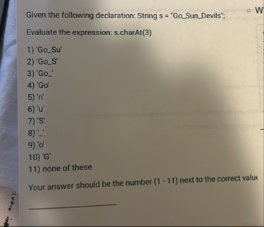 Solved Given the following declaration: String | Chegg.com
