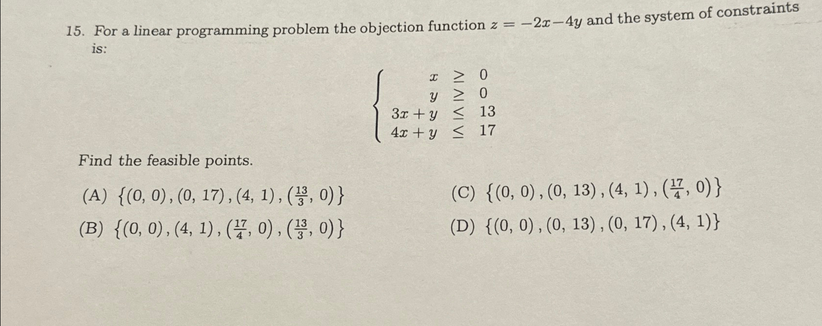 Solved For a linear programming problem the objection | Chegg.com