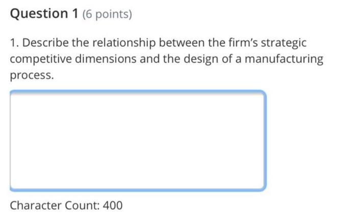 Solved Question 1 (6 points) 1. Describe the relationship | Chegg.com