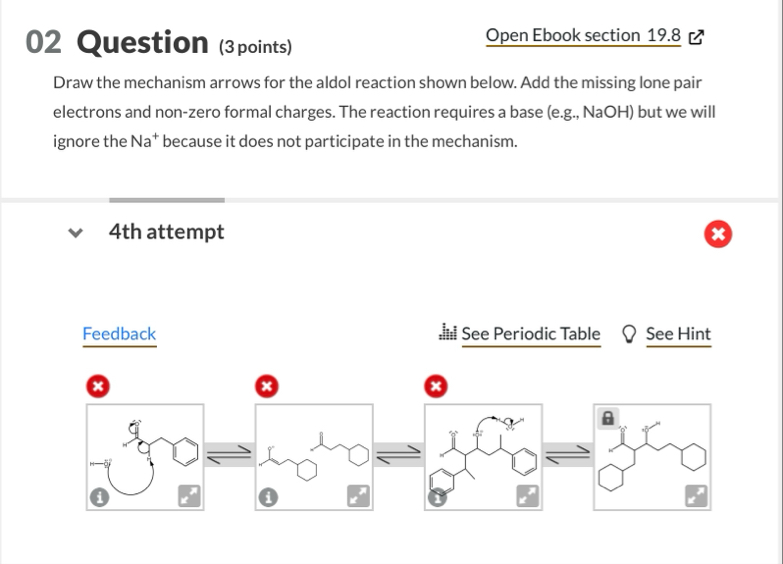 Solved 02 ﻿Question (3points)Open Ebook section 19.8 ¿Draw | Chegg.com