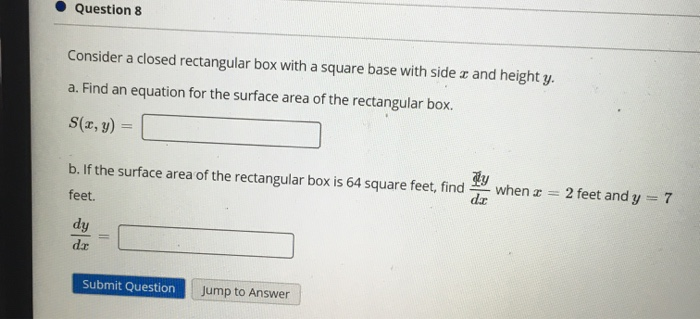 Solved Question 8 Consider a closed rectangular box with a | Chegg.com