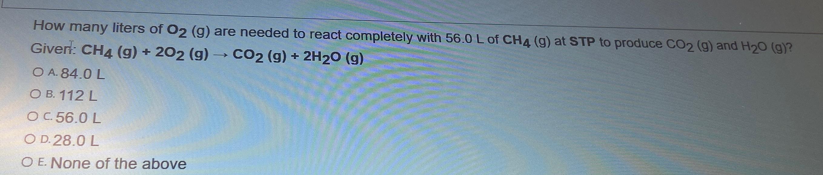 Solved How many liters of O2(g) ﻿are needed to react | Chegg.com