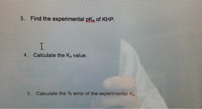 Solved Data and Analysis: K. Determination by using | Chegg.com