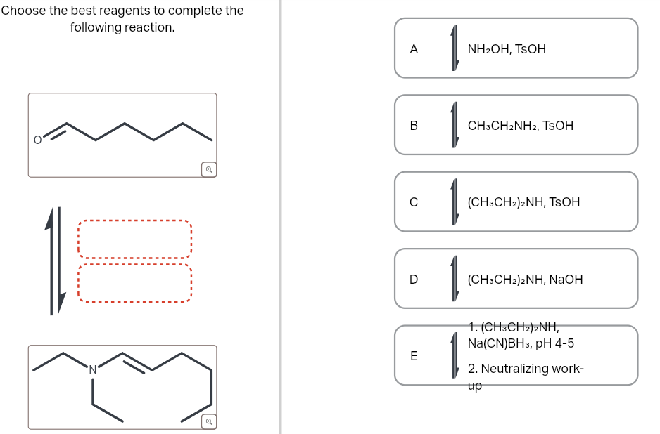 Solved Choose the best reagents to complete the following | Chegg.com