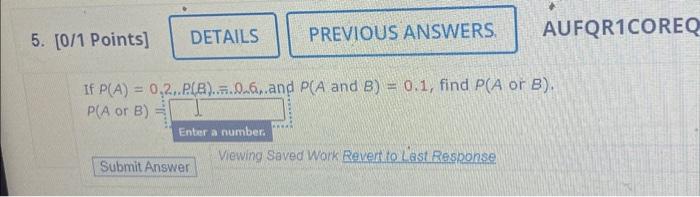 Solved If P(A)=0,2,P(B).=0.6n, and P(A and B)=0.1, find P(A | Chegg.com