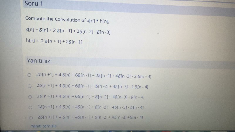 Solved Soru 1 Compute the Convolution of x[n] *h[n), x[n] = | Chegg.com