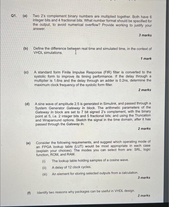Solved (a) Two 2's complement binary numbers are multiplied | Chegg.com