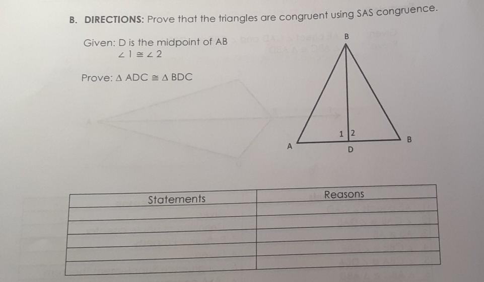 Solved DIRECTIONS: Write the corresponding congruence | Chegg.com