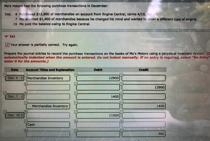 Solved Mo’s Motors had the following purchase transactions | Chegg.com