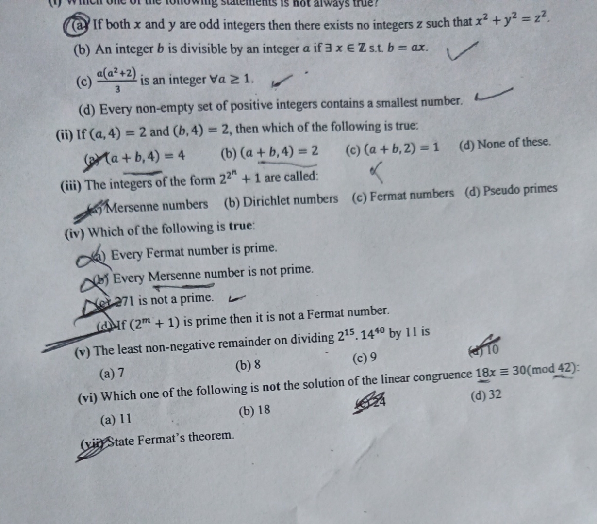 Solved Solve all the 6 ﻿parts(a.) ﻿If both x ﻿and y ﻿are odd | Chegg.com