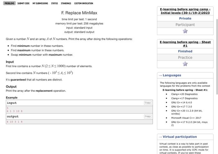 Solved Time Limit Per Test 1 Second Memory Limit Per Test 0807