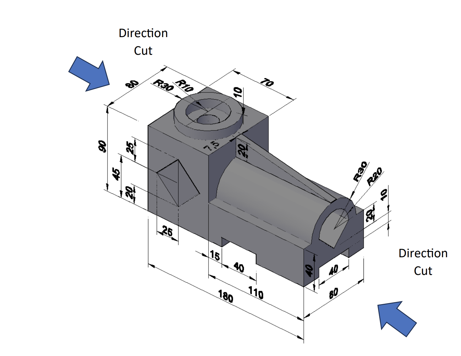 Solved find the orthogonal views. Front,Side, and Top view. | Chegg.com