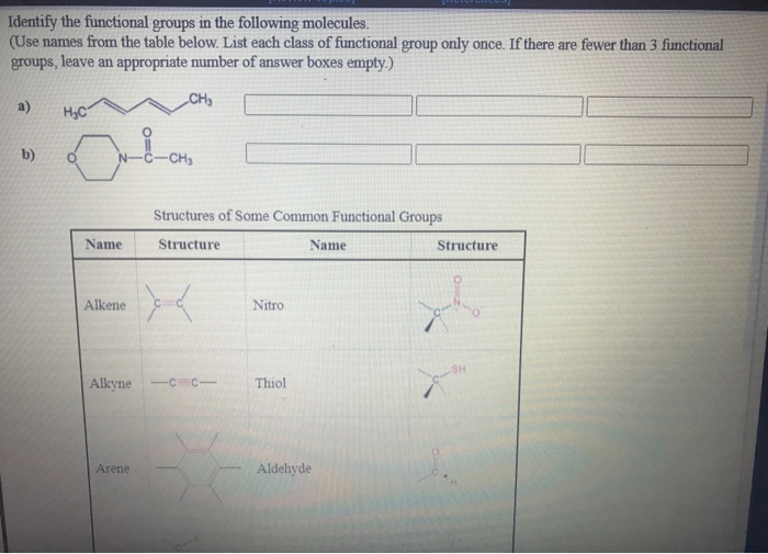 Solved REVIEW TOPICS References Identify the functional | Chegg.com