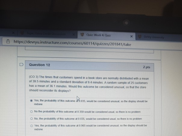 Solved Quiz: Week 4: Ouiz X Dery | Chegg.com