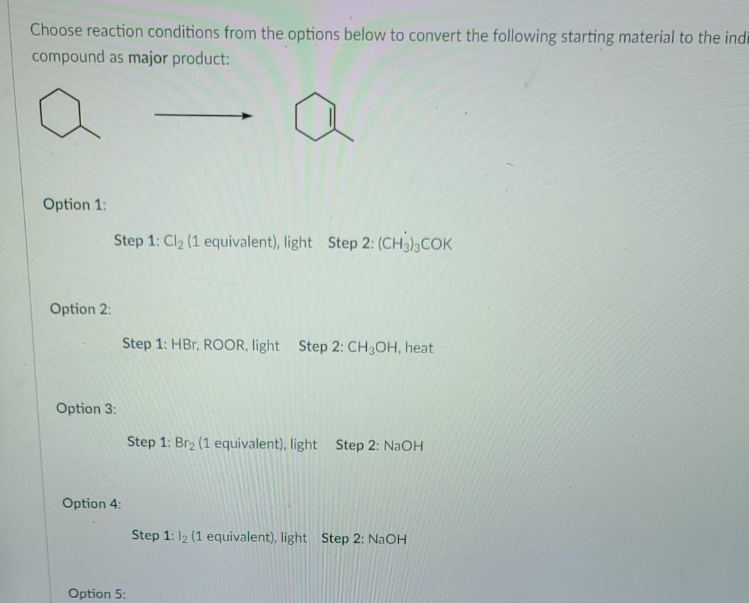 Solved Which alkyl bromide can be obtained as major product | Chegg.com
