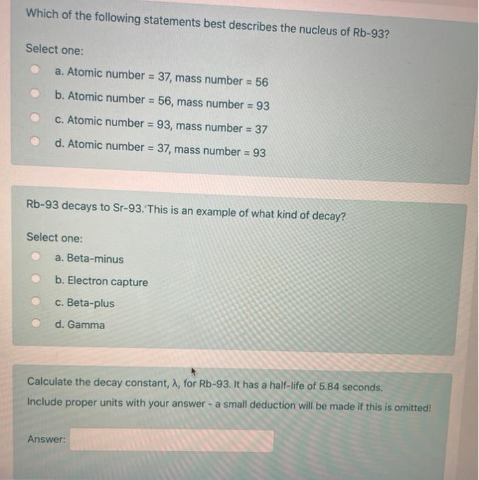 Solved Which of the following statements best describes the | Chegg.com