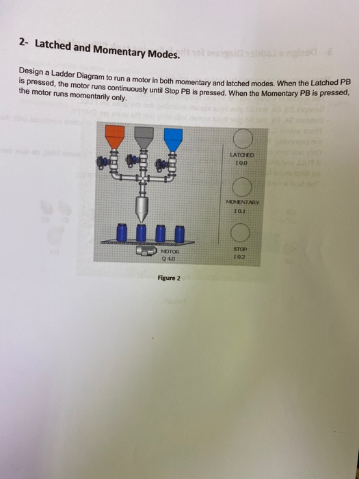 Solved 2- Latched and momentary Modes. To modo Design a | Chegg.com