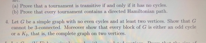 Solved (a) Prove that a tournament is transitive if and only | Chegg.com
