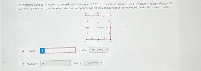 Solved . In the figure eight particles form a square in | Chegg.com