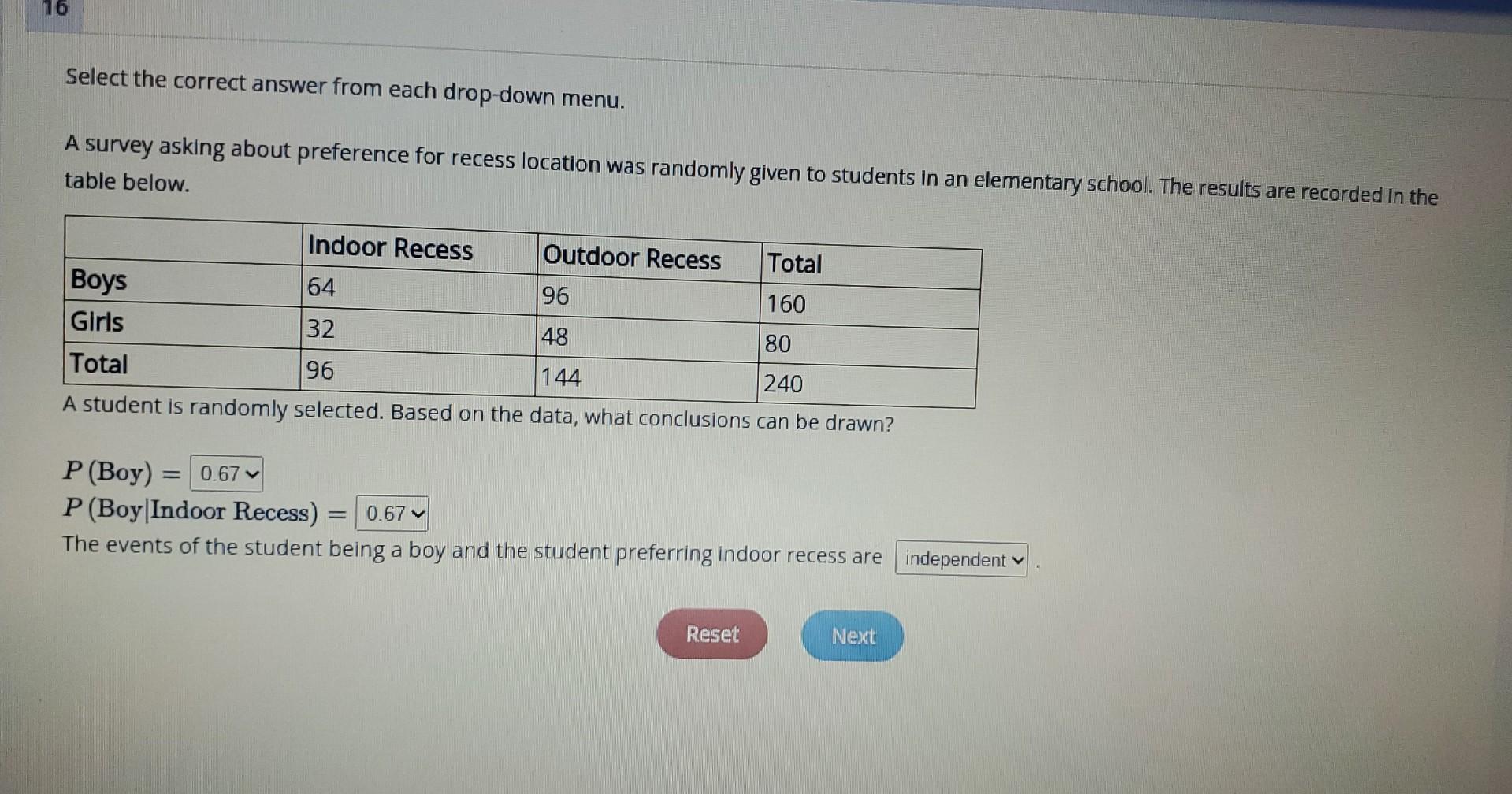 Solved Select the correct answer from each drop-down menu. A | Chegg.com