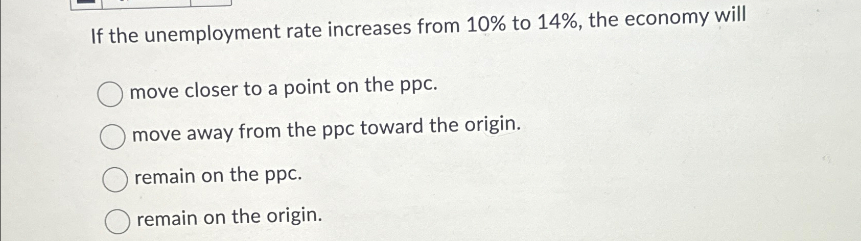Solved If the unemployment rate increases from 10% ﻿to 14%, | Chegg.com