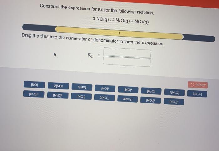 Solved Construct the expression for Kc for the following | Chegg.com