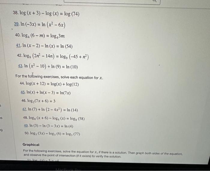 Solved For the following exercises, expand each logarithm as | Chegg.com