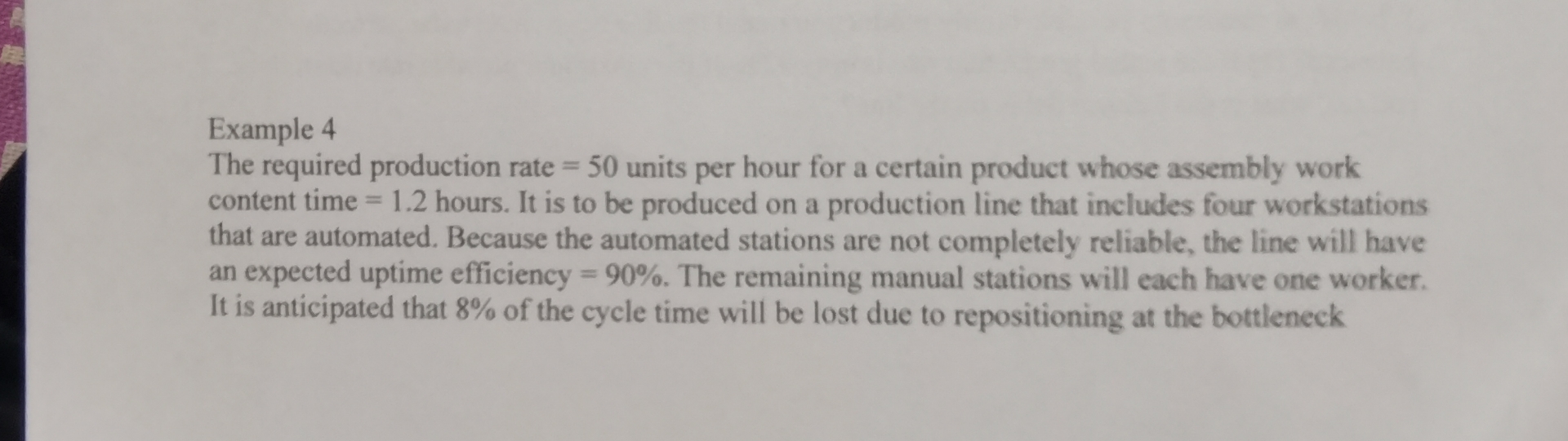 Solved Example 4The required production rate =50 ﻿units per | Chegg.com
