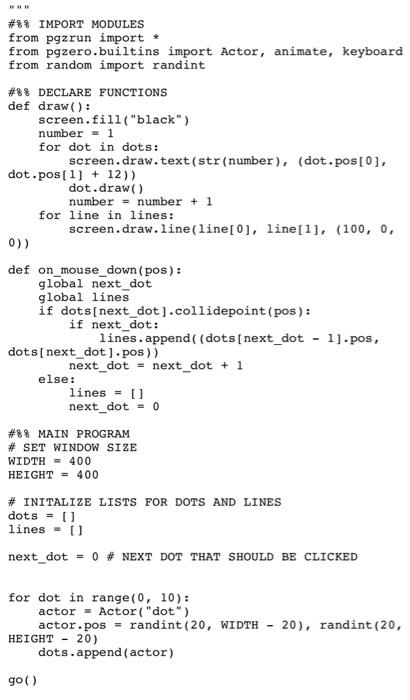 Solved Need help using pygame on python, to change game code | Chegg.com