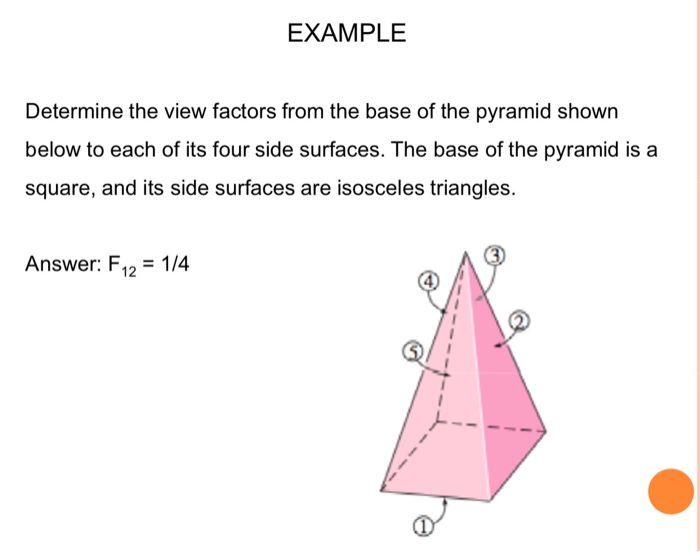 Solved EXAMPLE Determine the view factors from the base of | Chegg.com