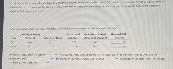 Solved Consider a simple economy that produces only | Chegg.com
