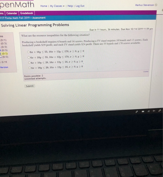 Solved OpenMath M Home | My Classes I Help Log Out arums | Chegg.com
