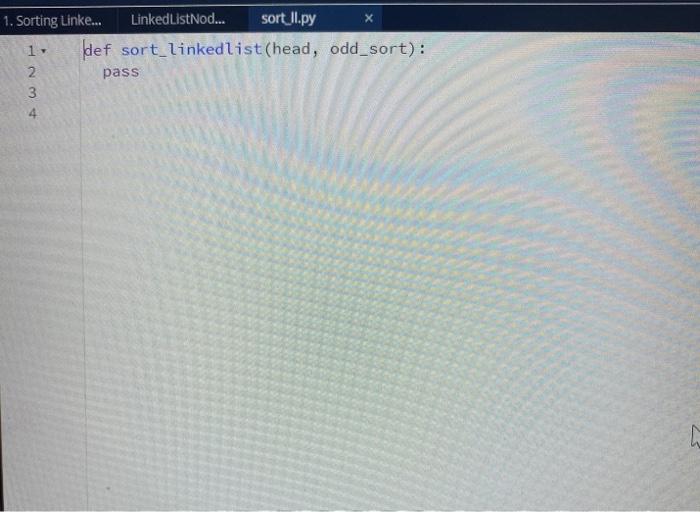 Solved 1. Sorting Linked Lists Problem Description This | Chegg.com