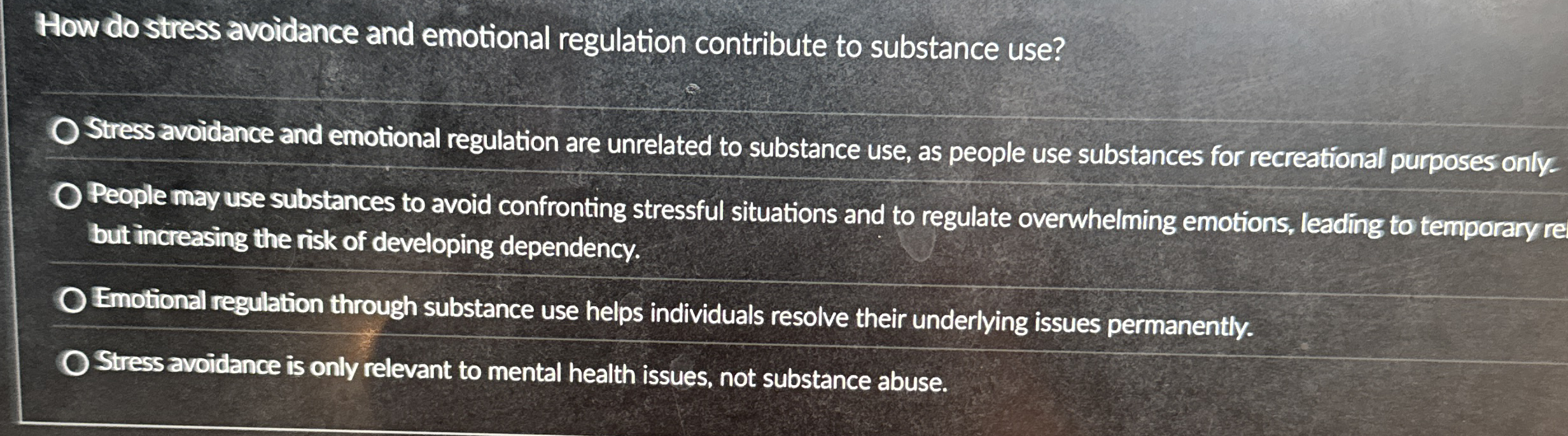 Solved How do stress avoidance and emotional regulation | Chegg.com