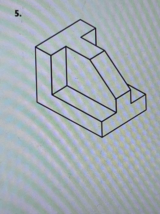 Solved Draw Orthographic views of the following problems. | Chegg.com
